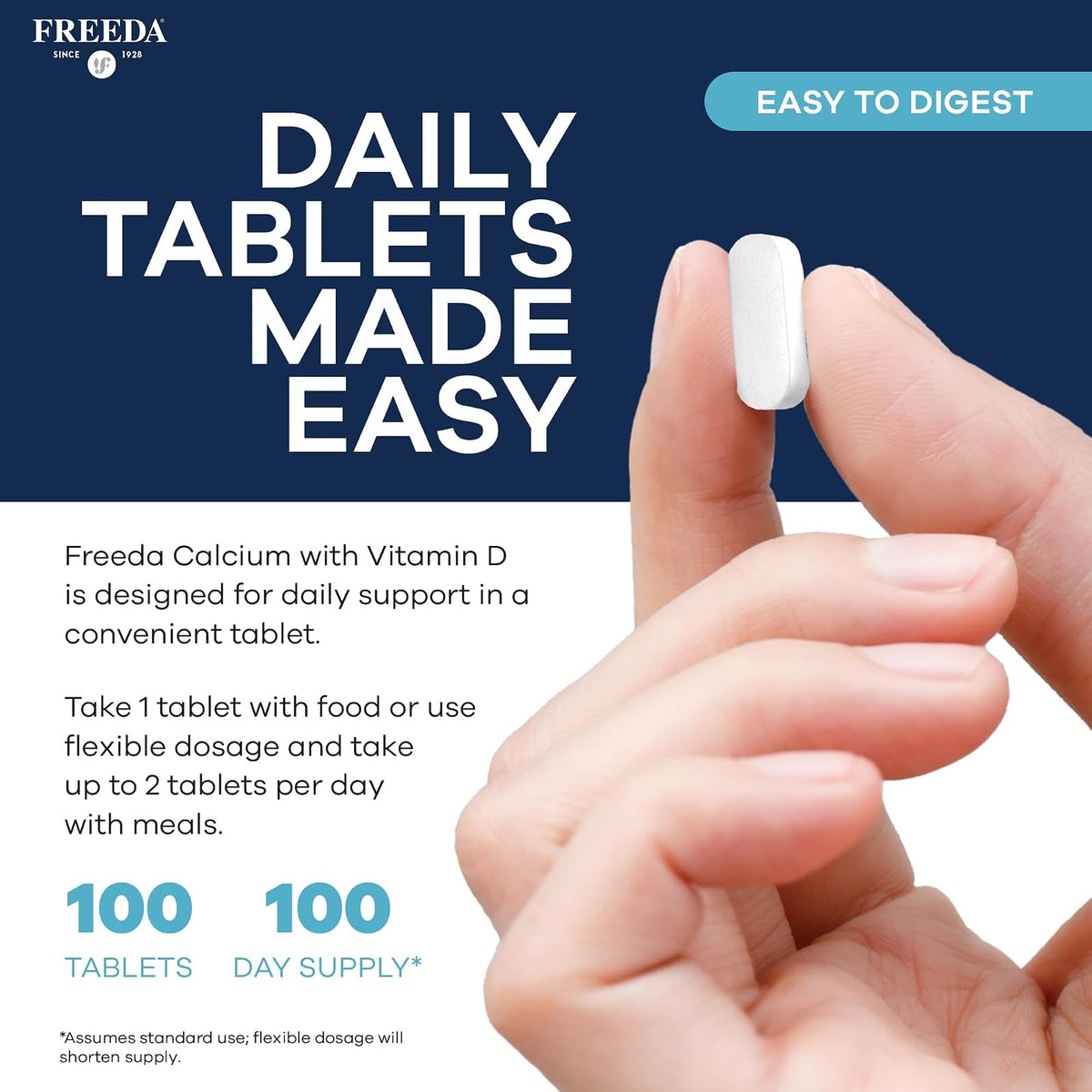 Daily calcium intake with Vitamin D3