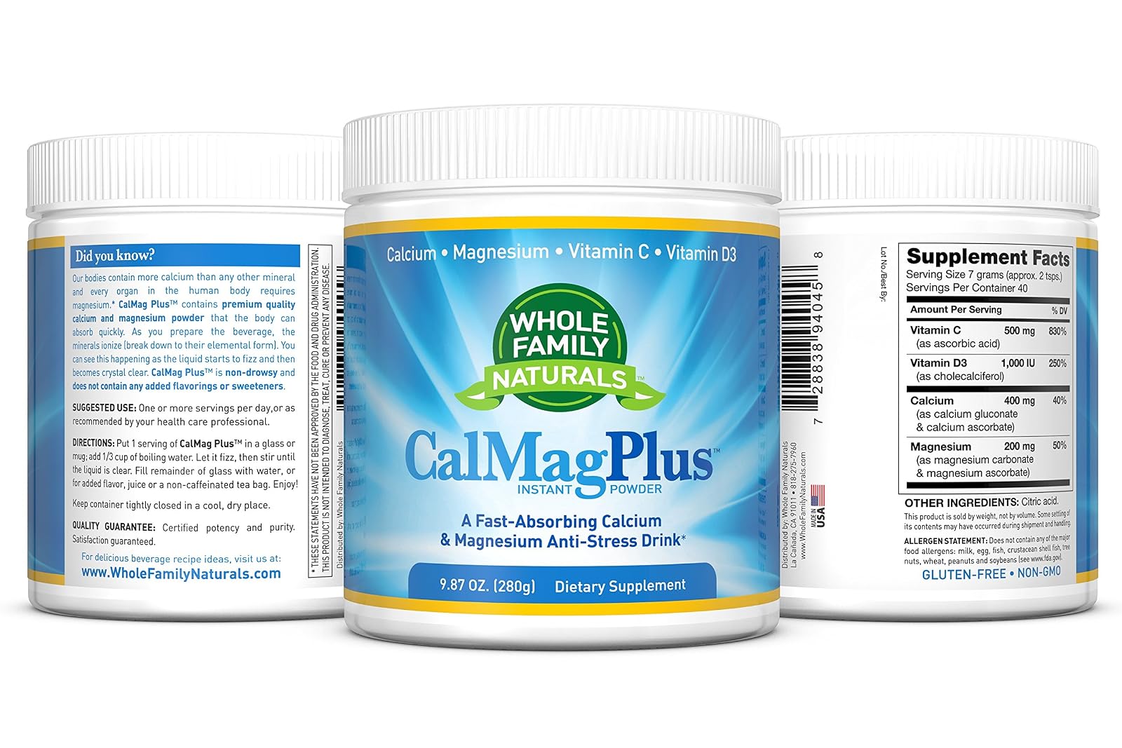 daily calcium magnesium powder for wellness