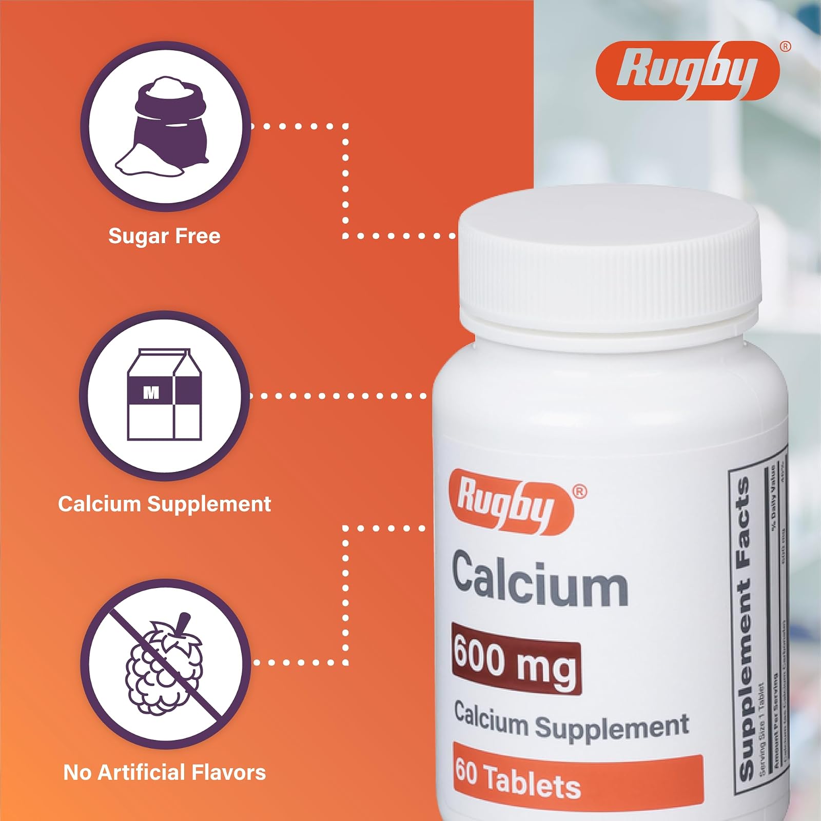 Daily calcium supplement for adults