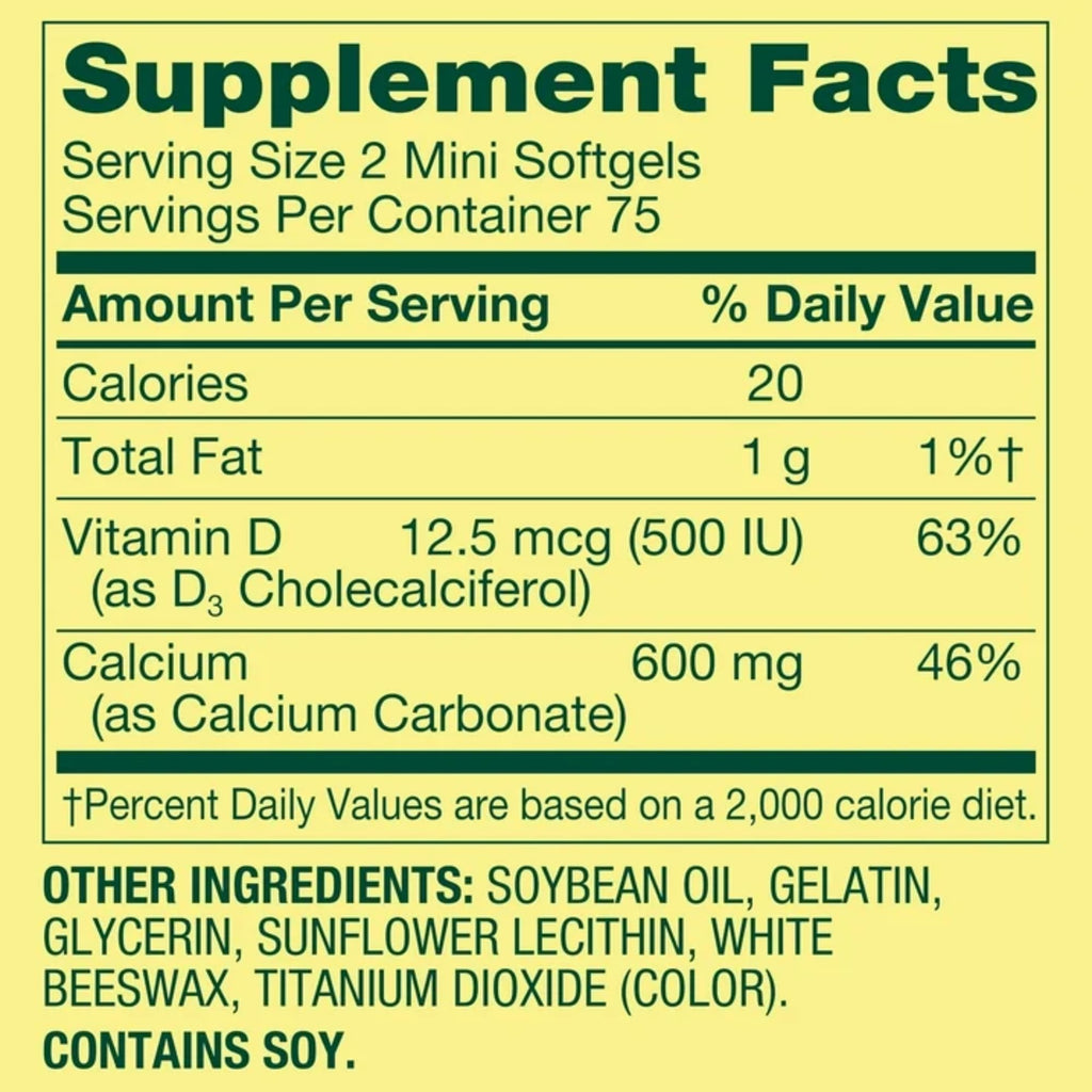 Daily calcium supplement for adults