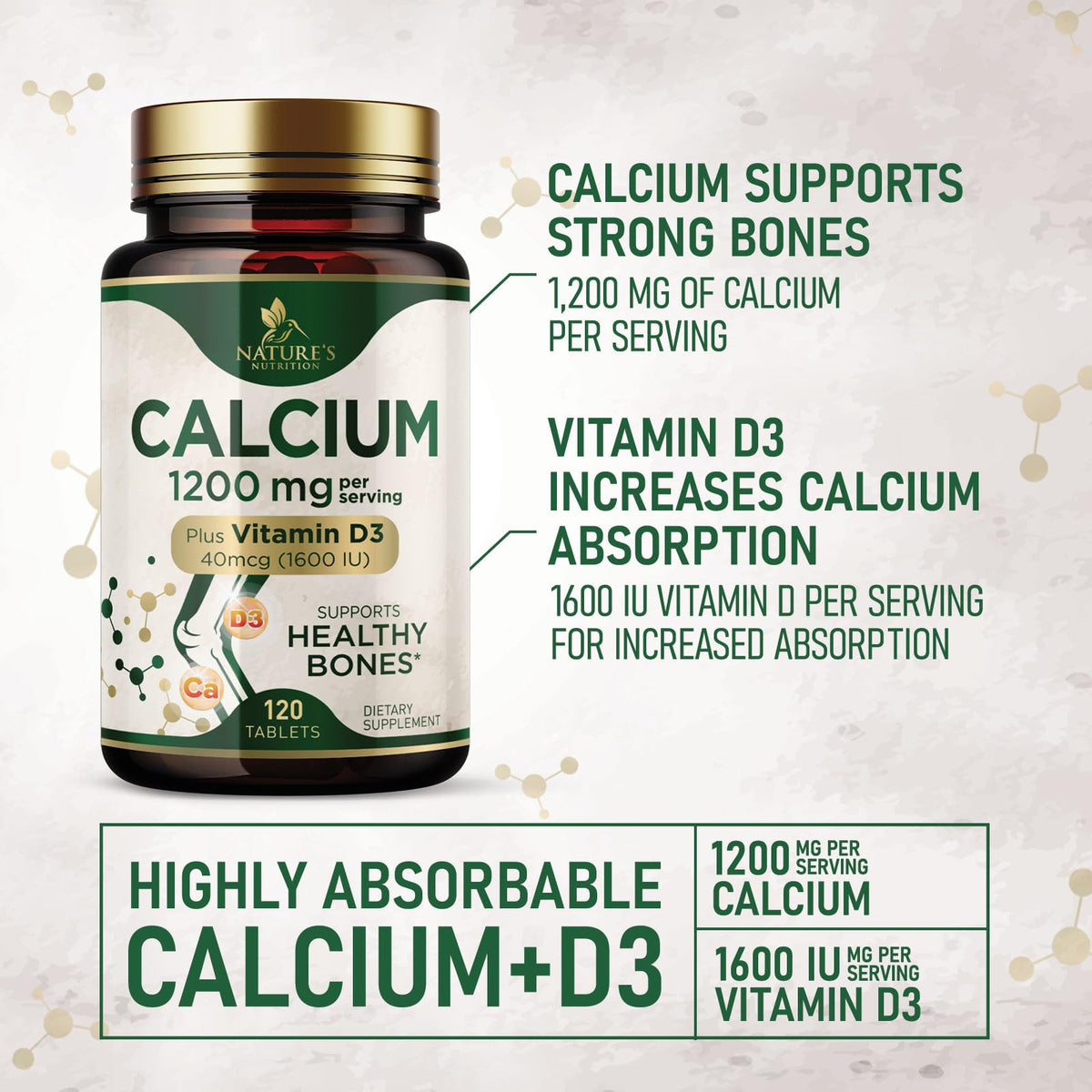 Daily calcium supplement for health