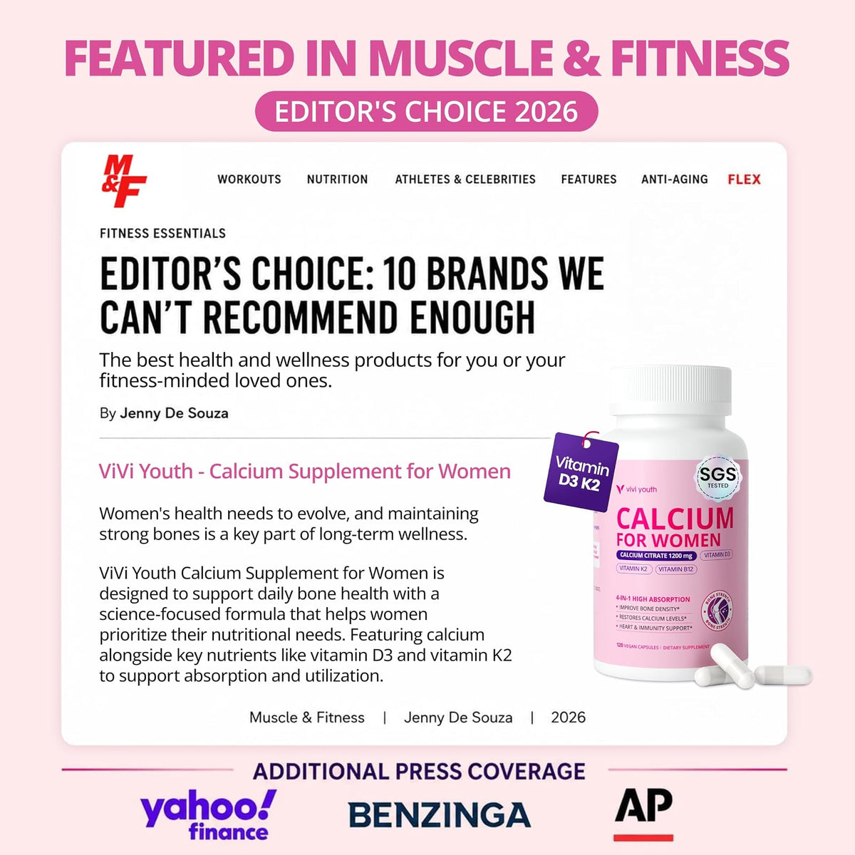 Daily calcium supplement for health