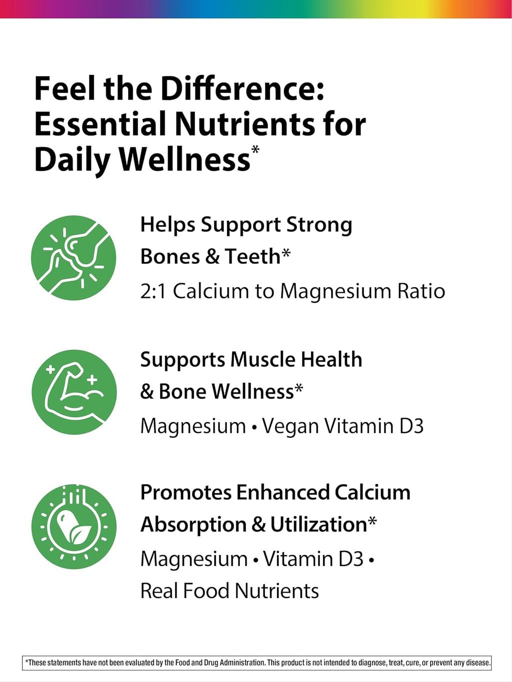 Daily calcium supplement for strong bones