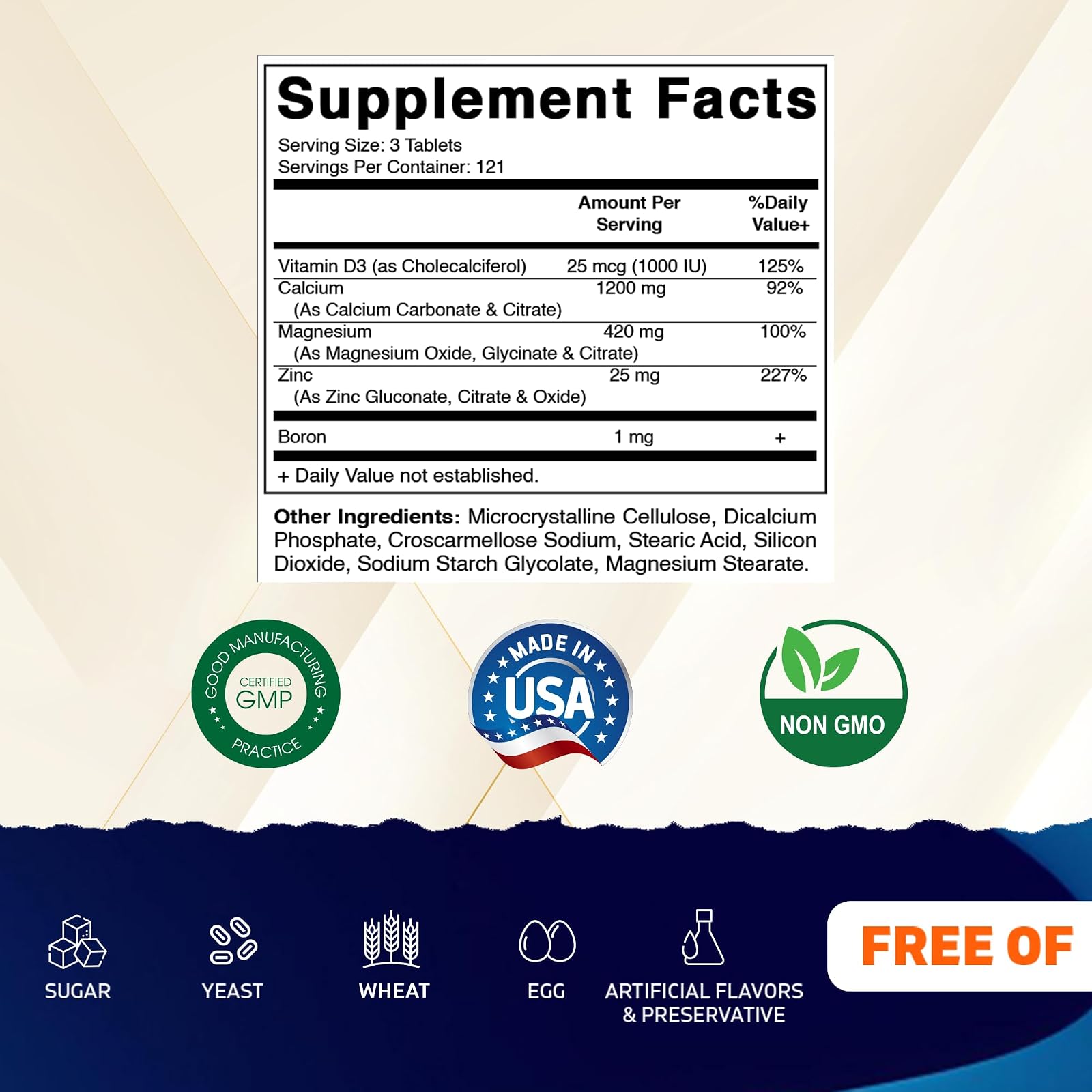 Daily calcium supplement for strong bones
