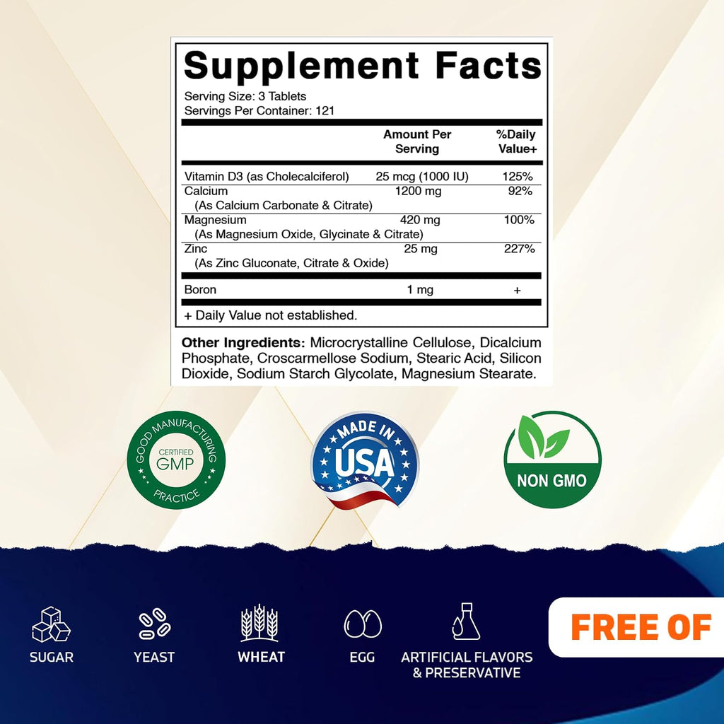 Daily calcium supplement for strong bones