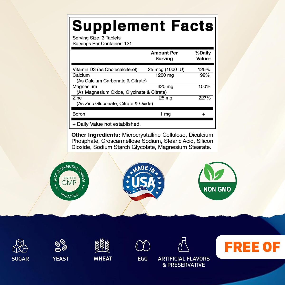 Daily calcium supplement for strong bones