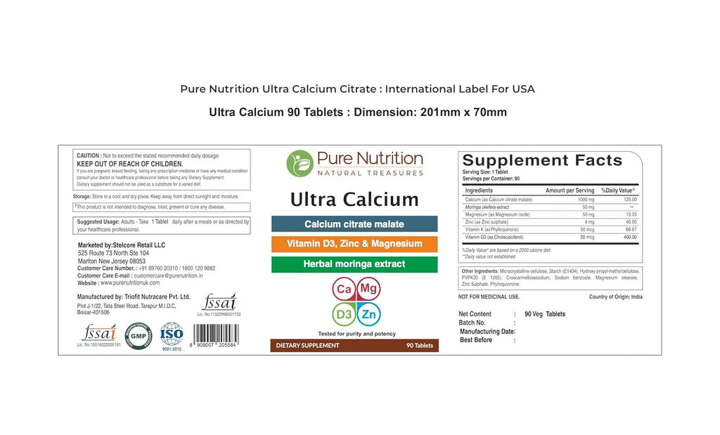 Daily calcium support with Vitamin D3