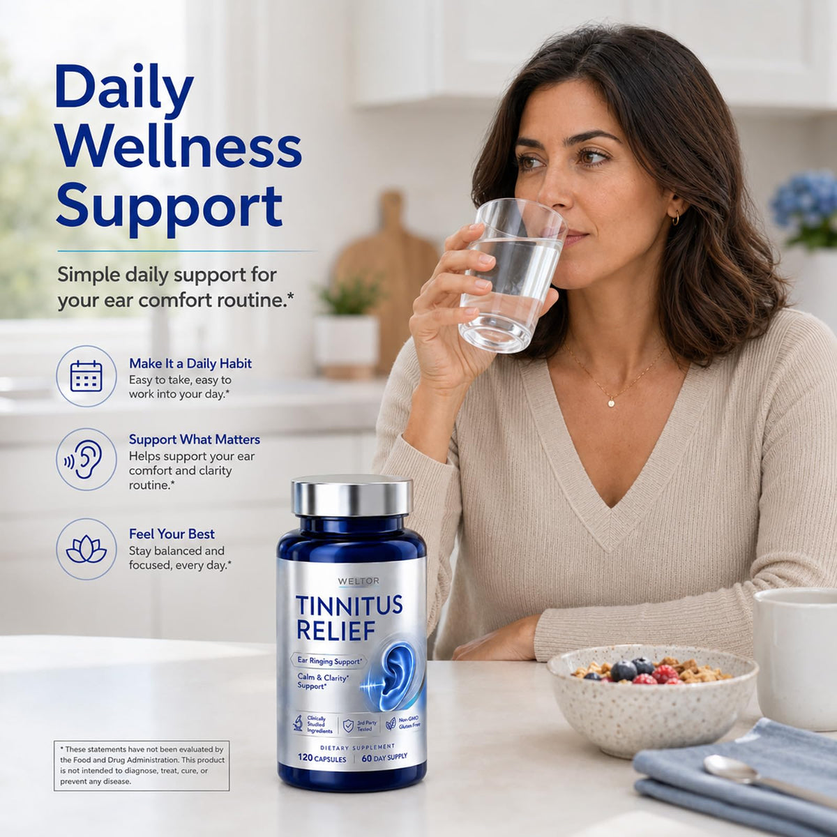 Daily capsules for better hearing wellness