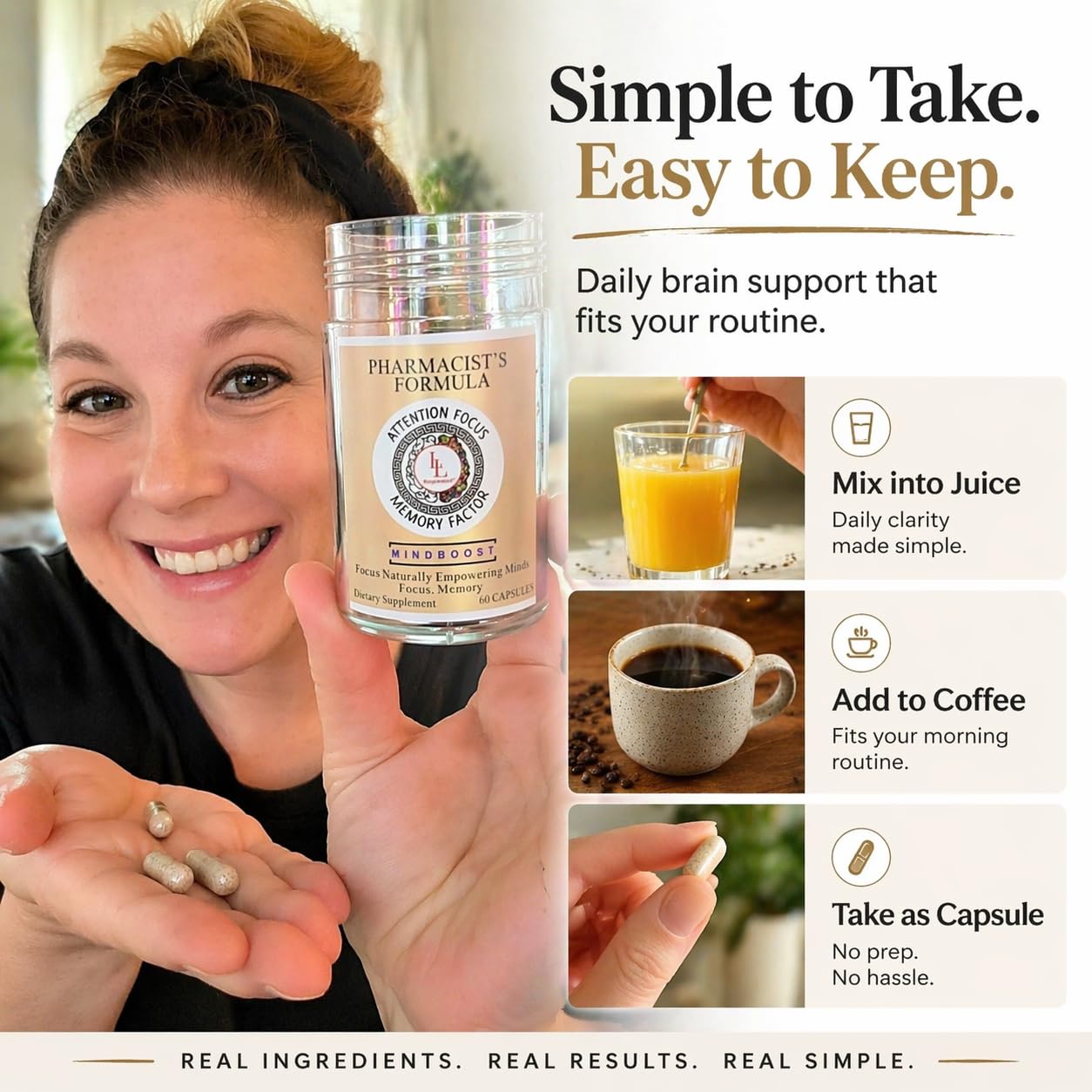 Daily capsules for enhanced focus