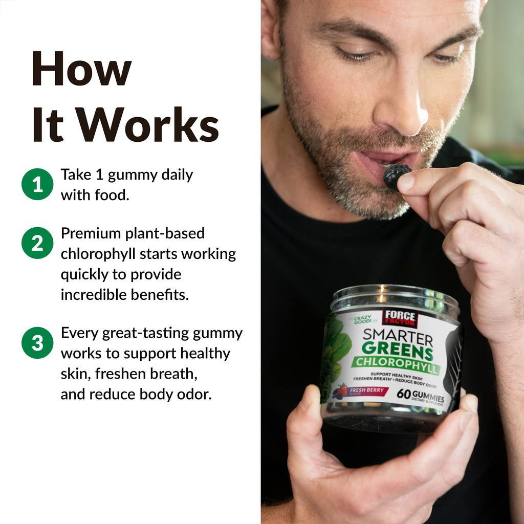 Daily chlorophyll gummies for wellness