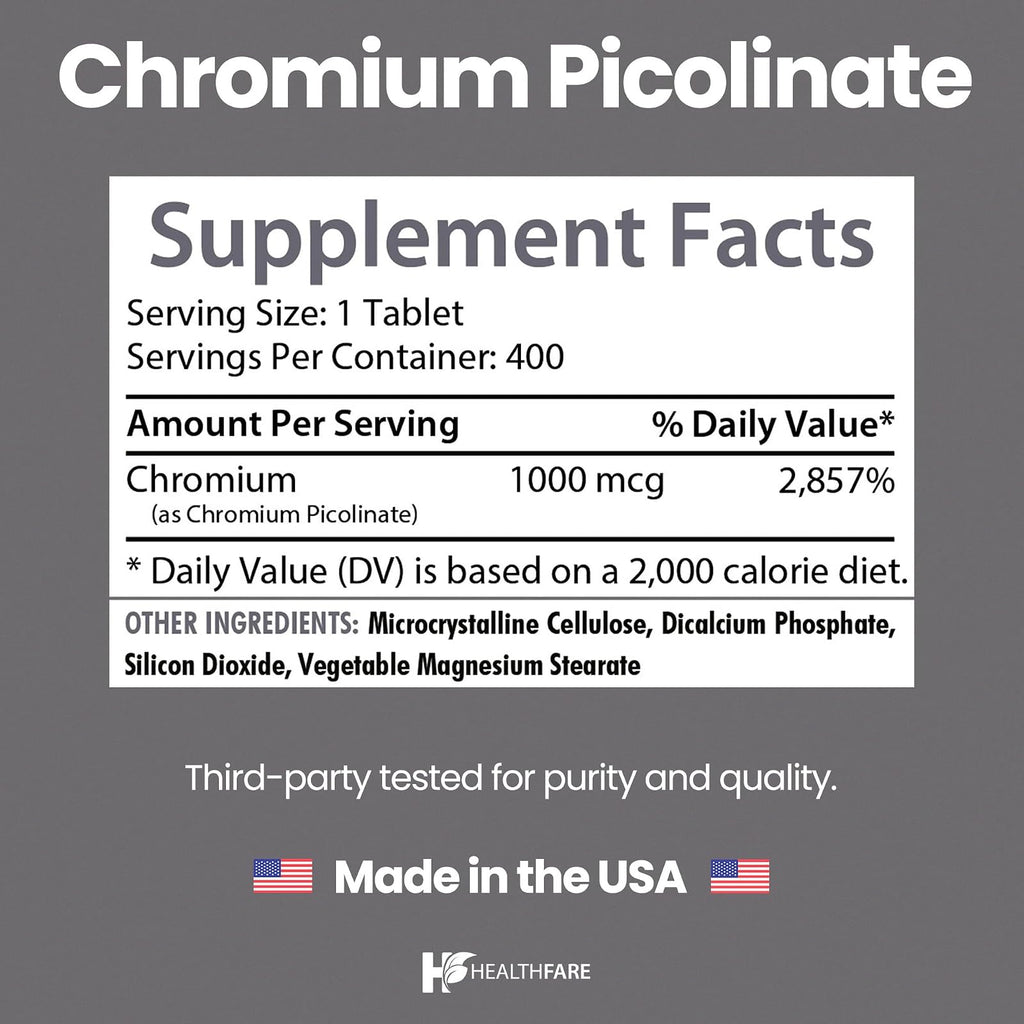 daily chromium picolinate dosage