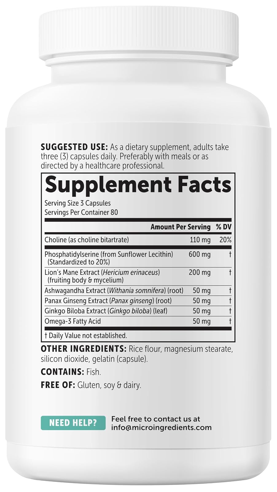 Daily cognitive enhancement supplement