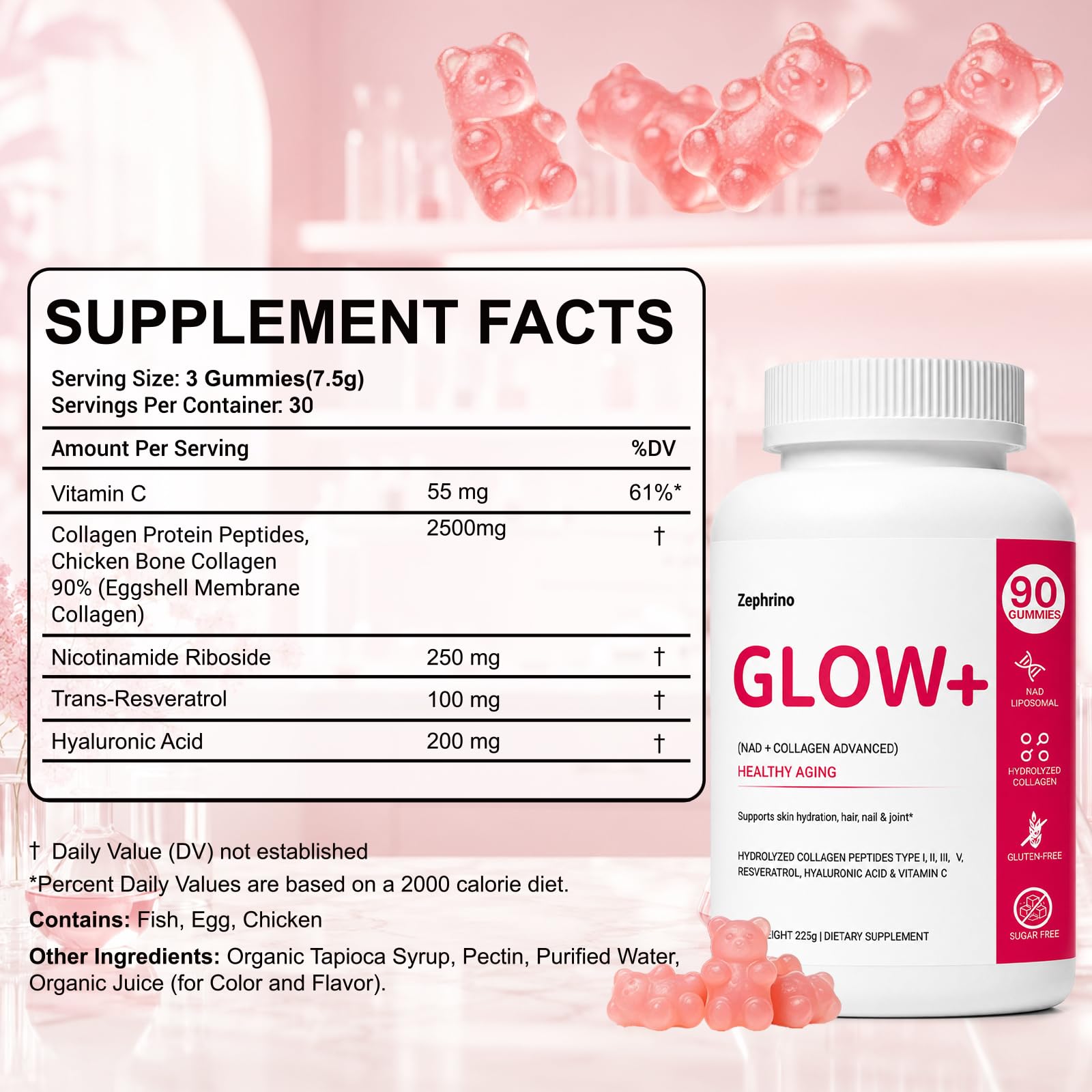Daily collagen gummies for skin health
