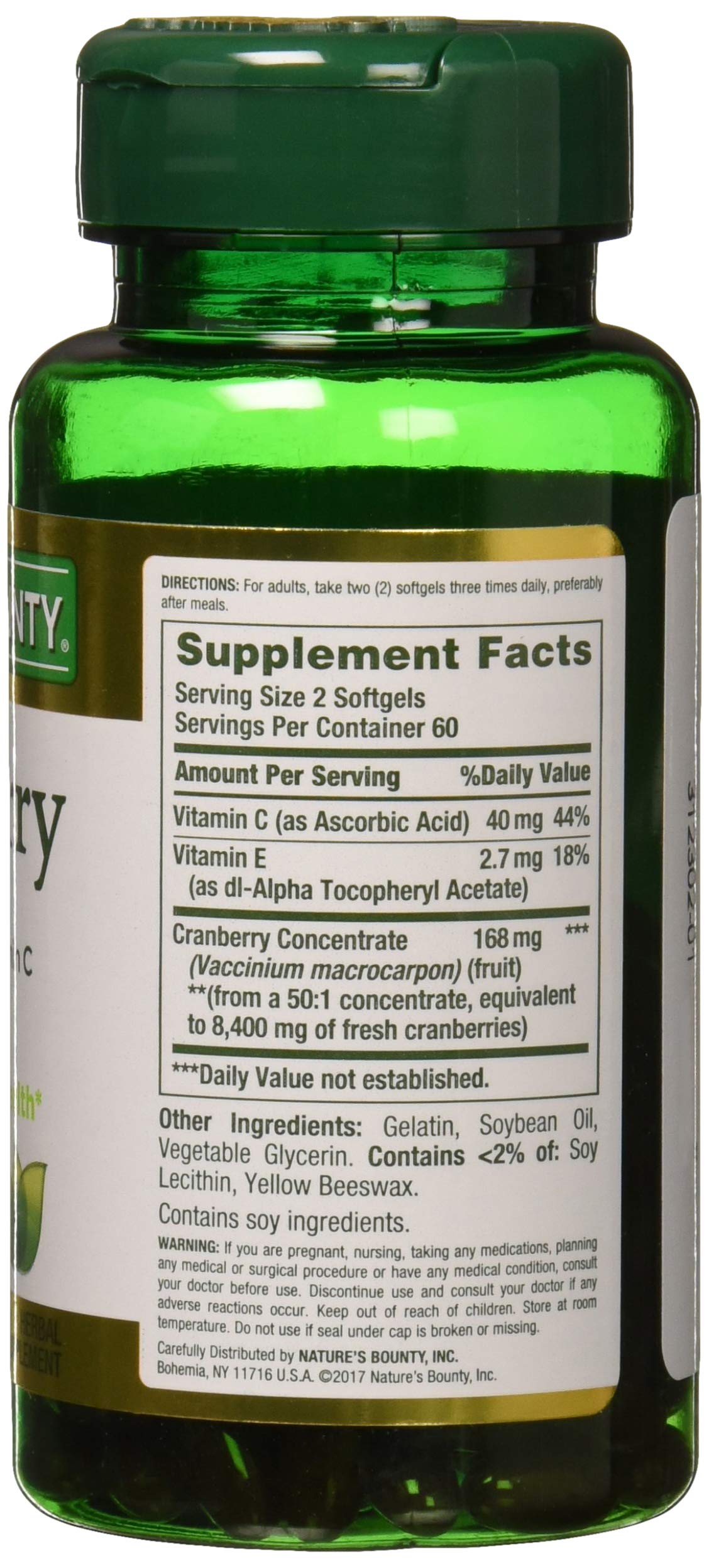 Daily cranberry softgels for vitality