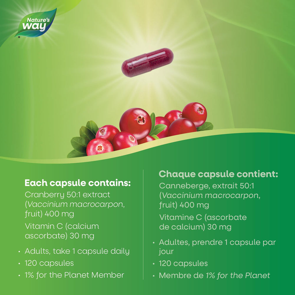 Daily cranberry supplement for overall health
