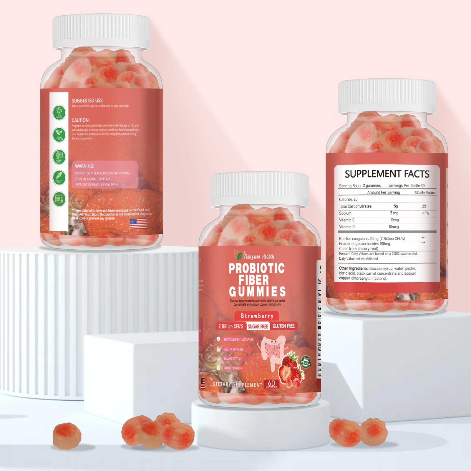 Daily digestive enzymes in gummy format