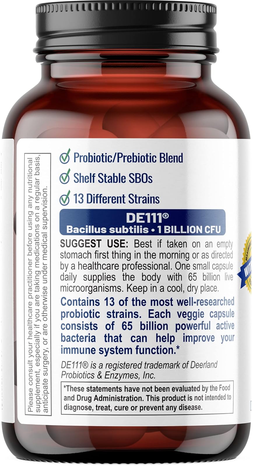 Daily digestive health probiotic supplement