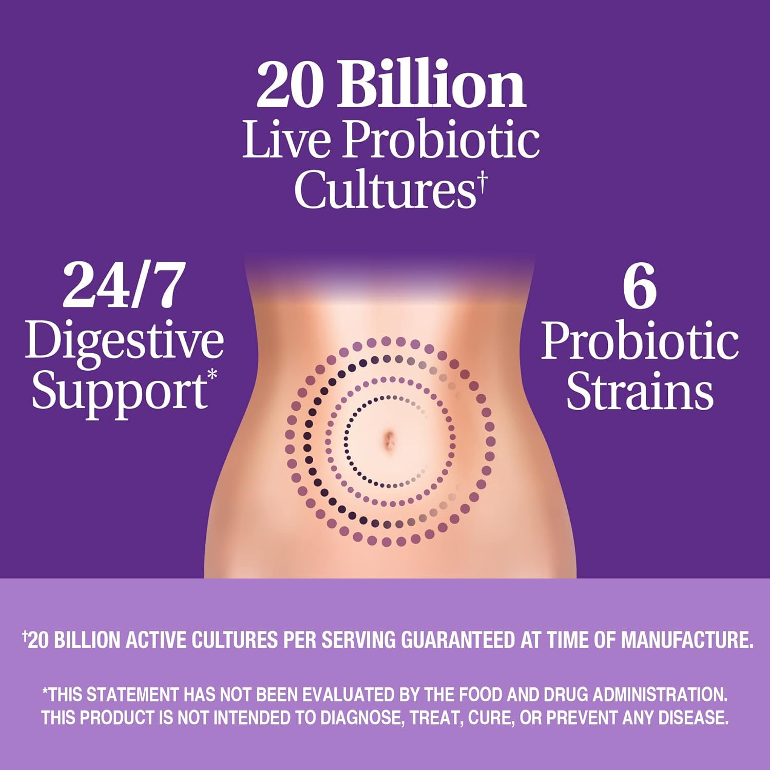 daily digestive health probiotics capsules