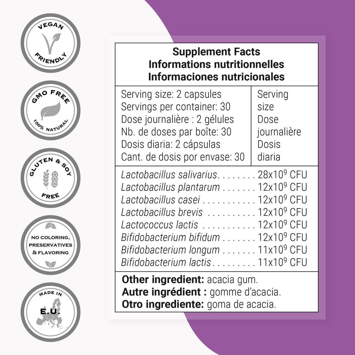 daily digestive health support capsules