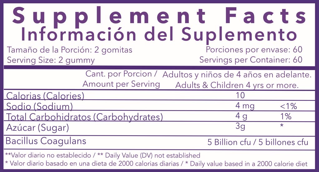 Daily digestive health with probiotics gummies