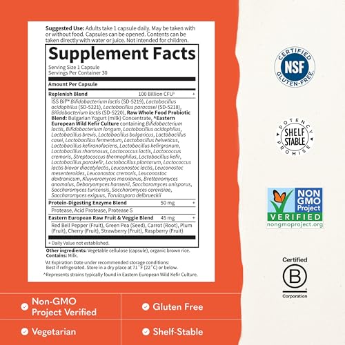 Daily digestive support with probiotics