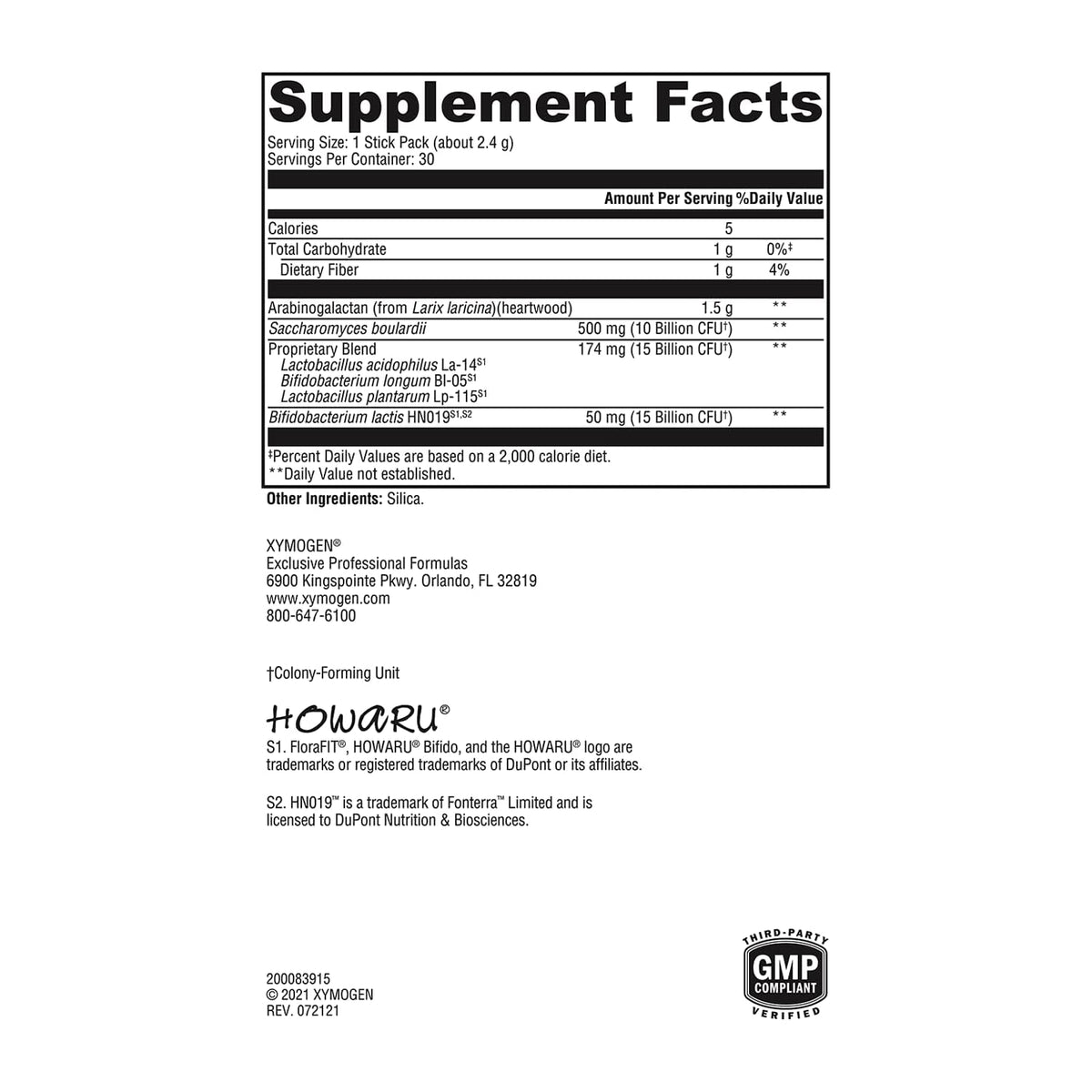 Daily digestive support with XYMOGEN ProbioMax