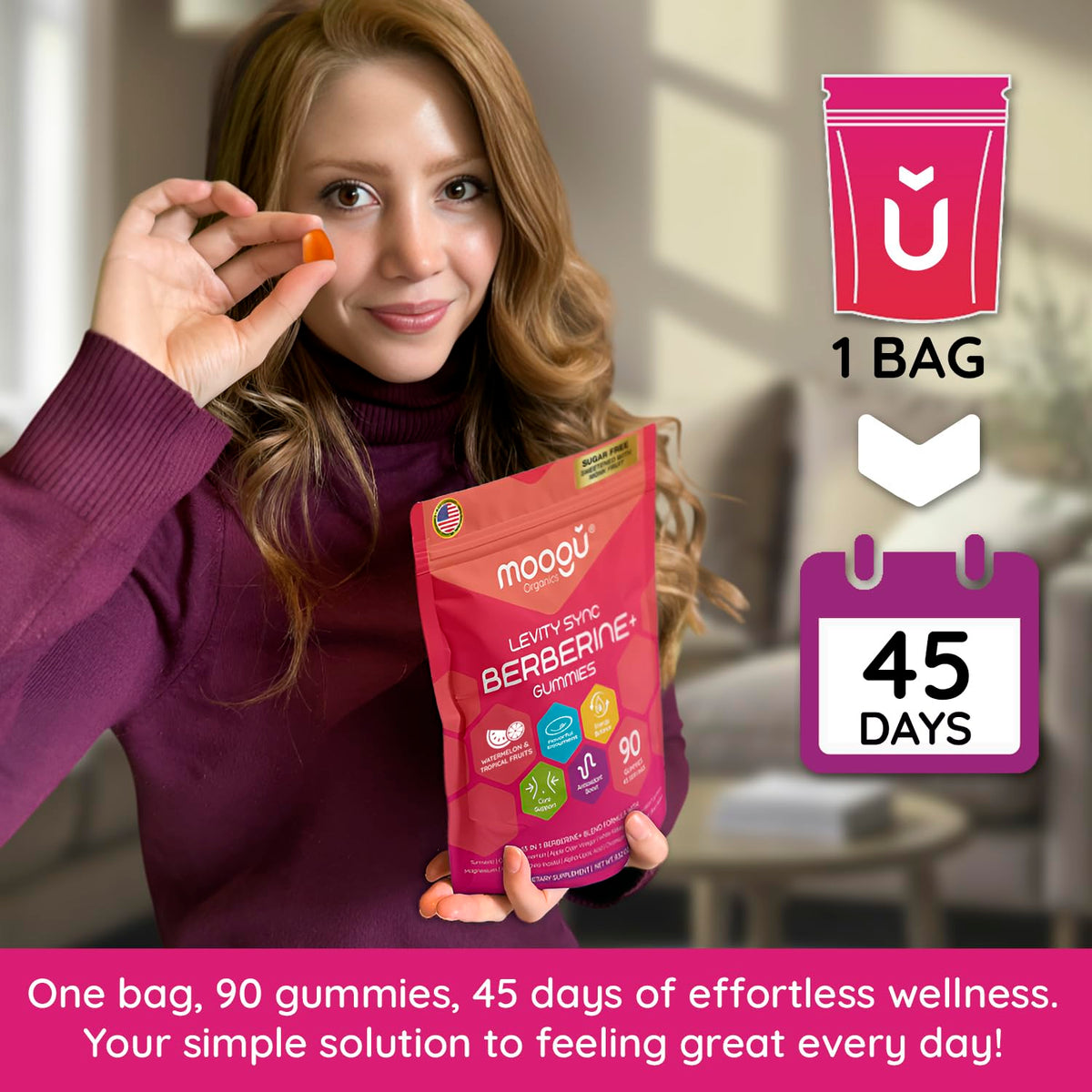 Daily dose of Berberine in gummy form