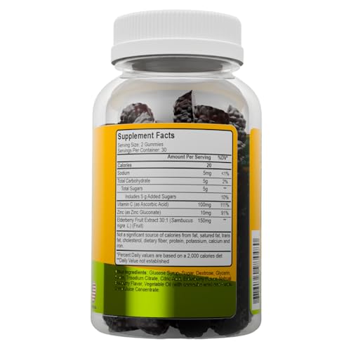Daily elderberry gummies for health
