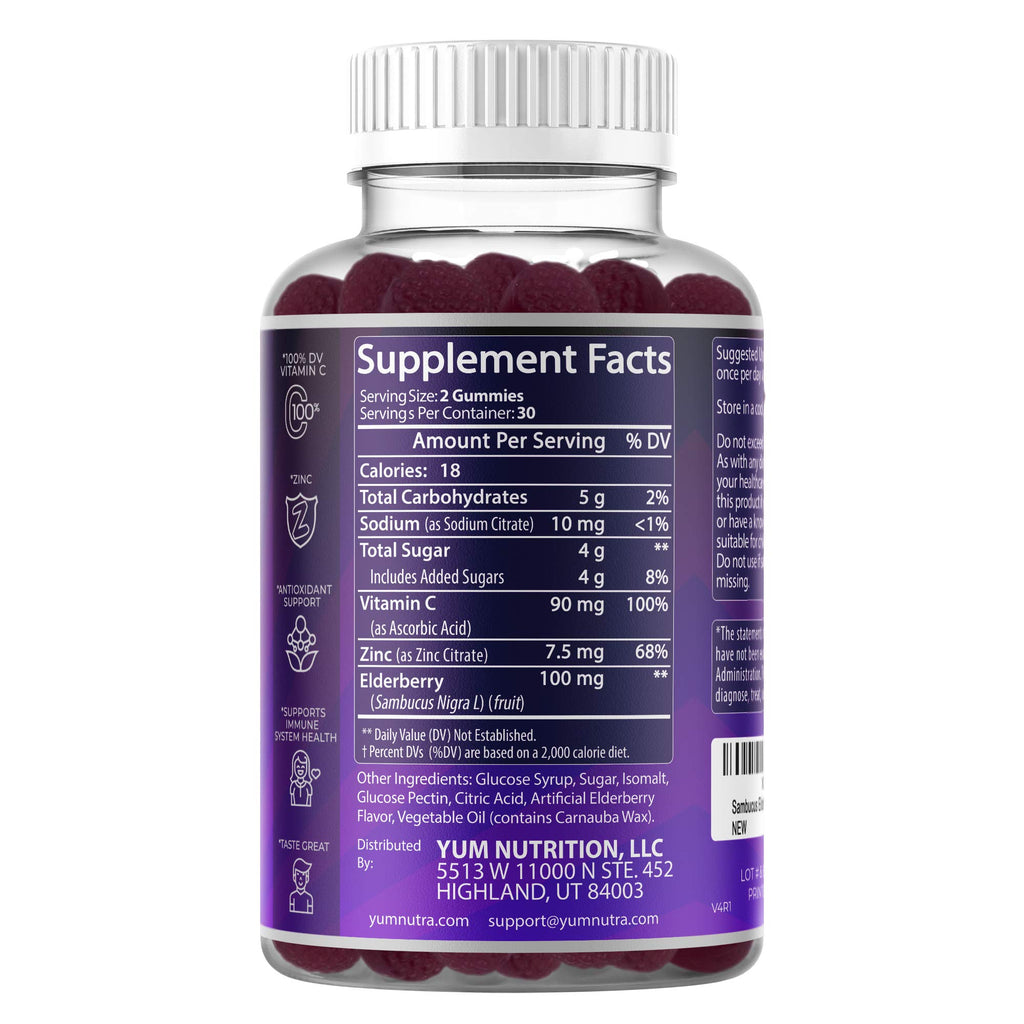 Daily elderberry gummies with Vitamin C