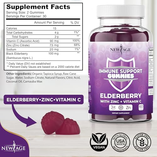 daily elderberry gummy supplement for health