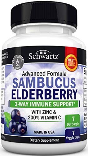Daily elderberry supplement with zinc