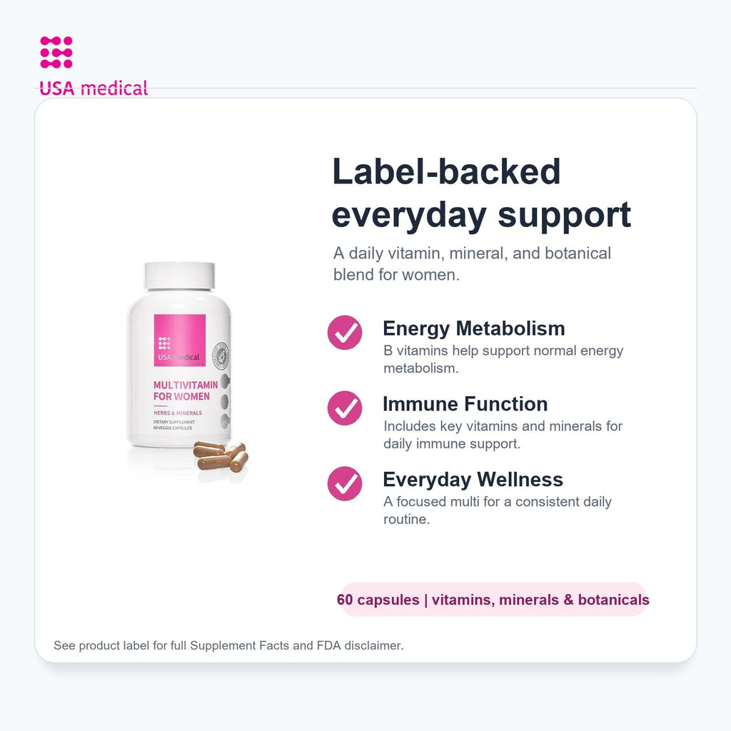 daily energy boost multivitamins for women