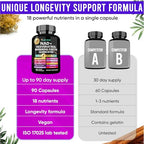 Daily energy supplement with NAD+