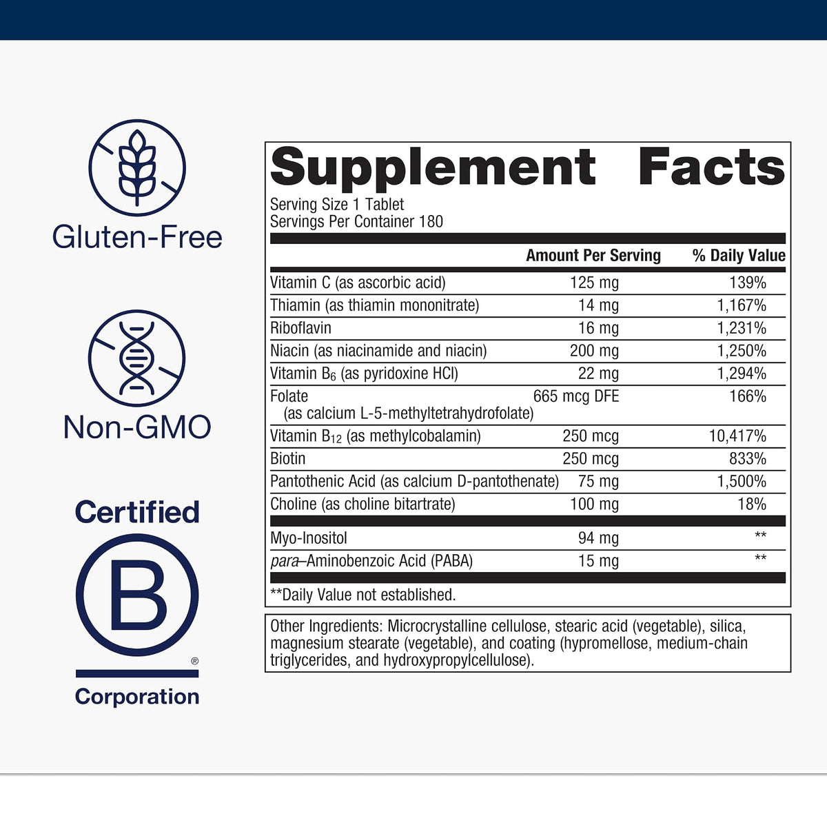 Daily energy support vitamin B