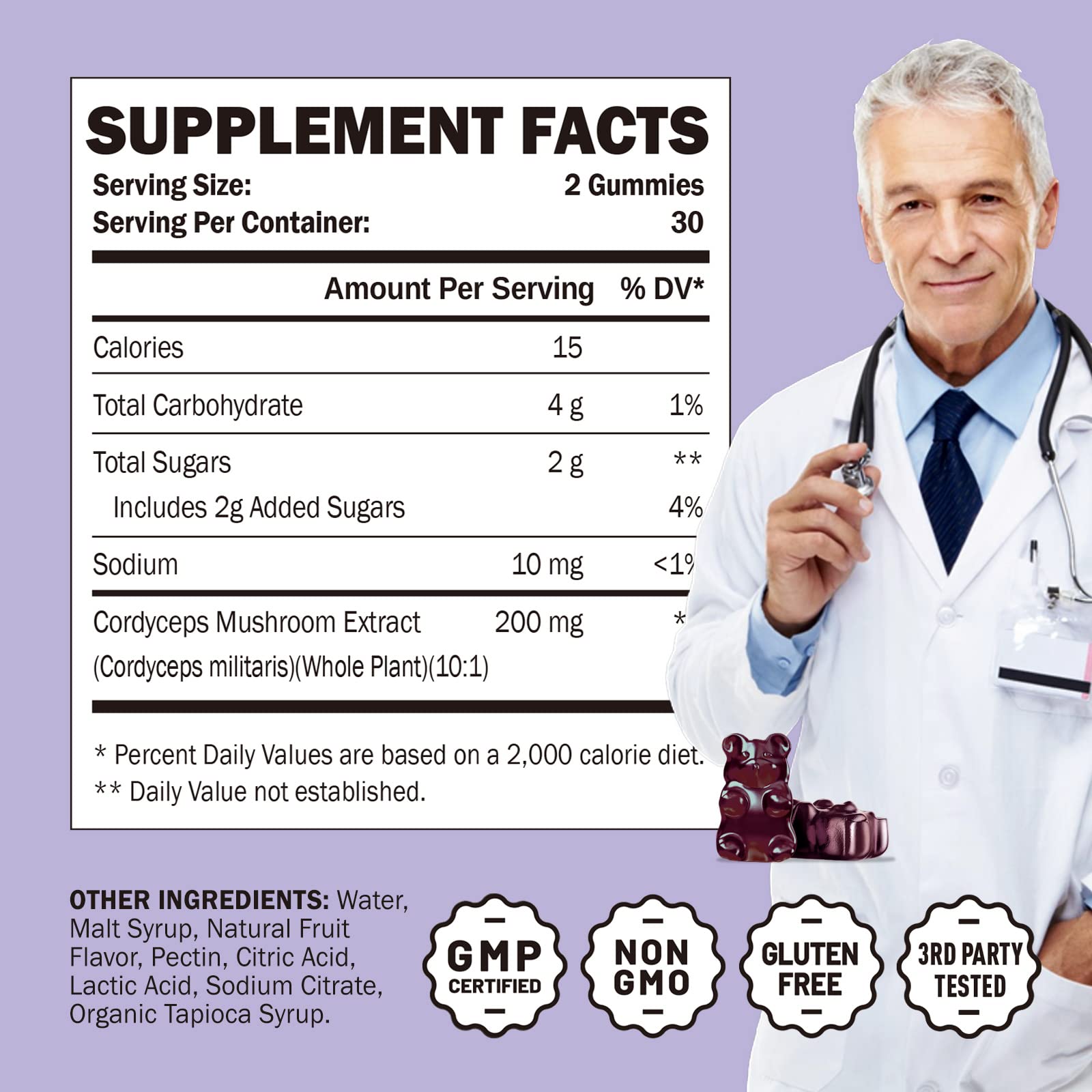 Daily energy support with mushroom supplements
