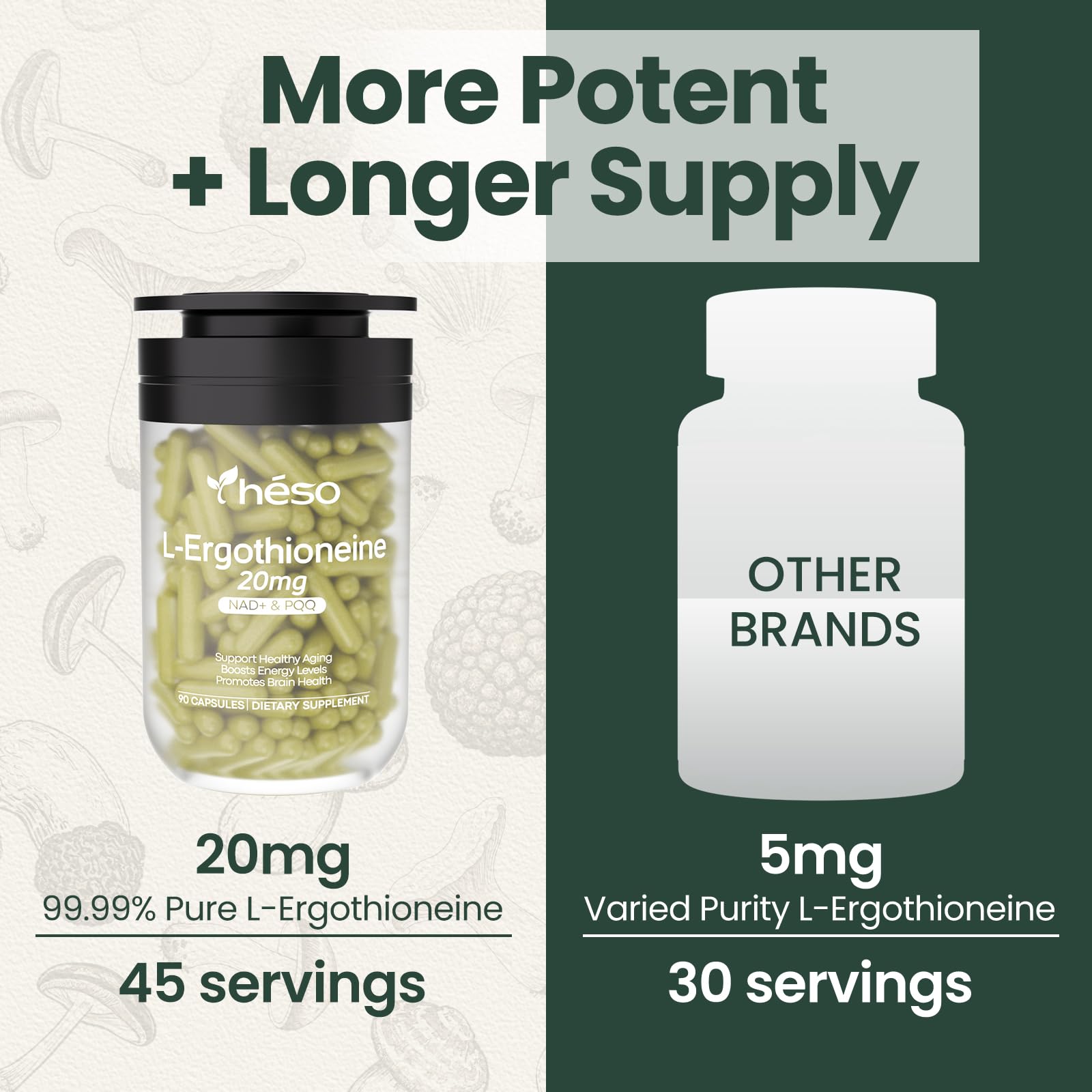 Daily Ergothioneine for overall wellness