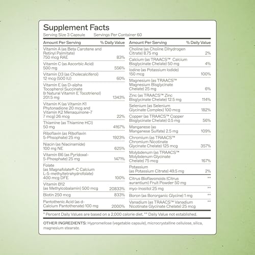 daily essential blended vitamin & mineral supplements