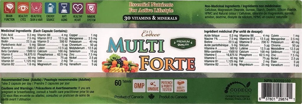Daily essential vitamins and minerals
