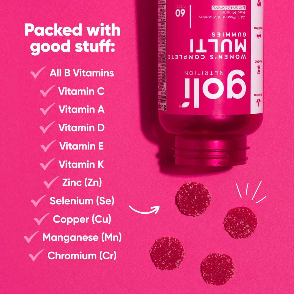 Daily essential vitamins for women's health