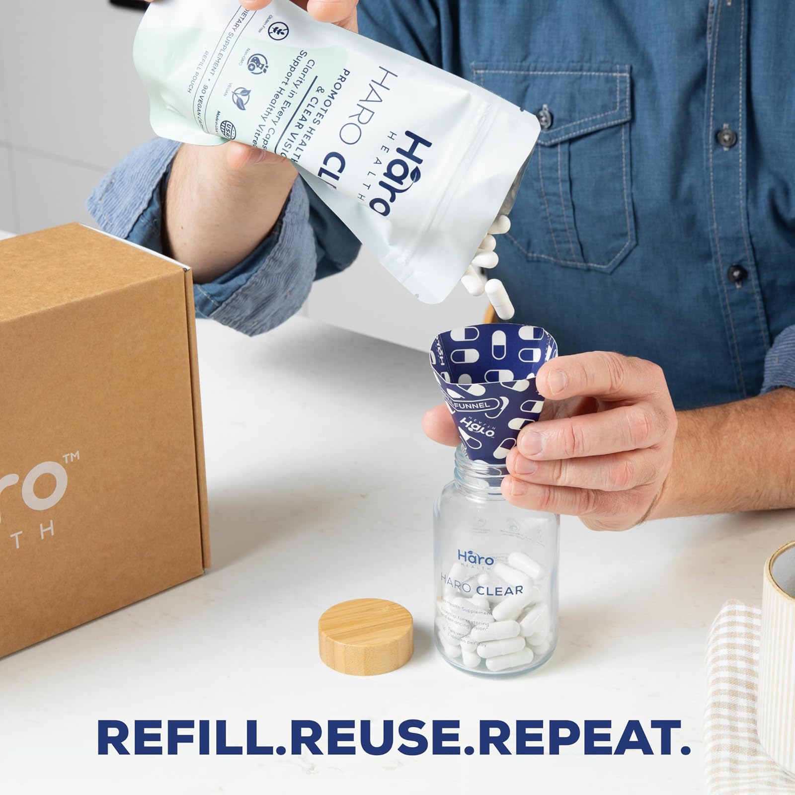 Daily eye care with HARO supplements
