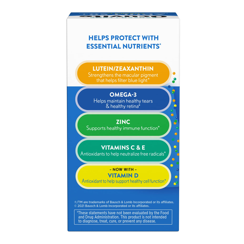 daily eye care with Ocuvite softgels