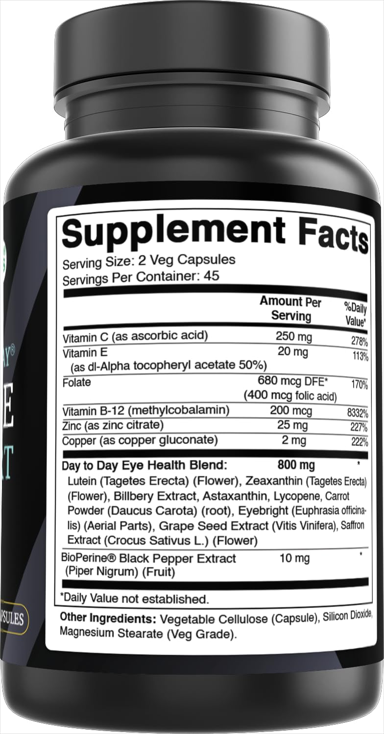 Daily eye care with vitamins