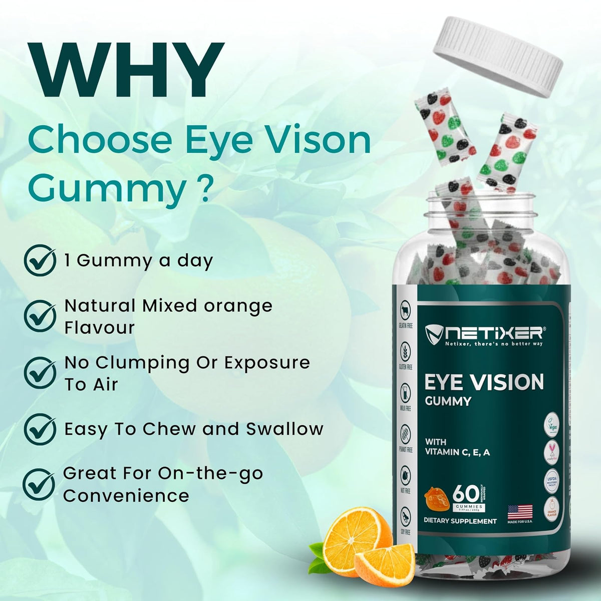 Daily eye health gummies for adults