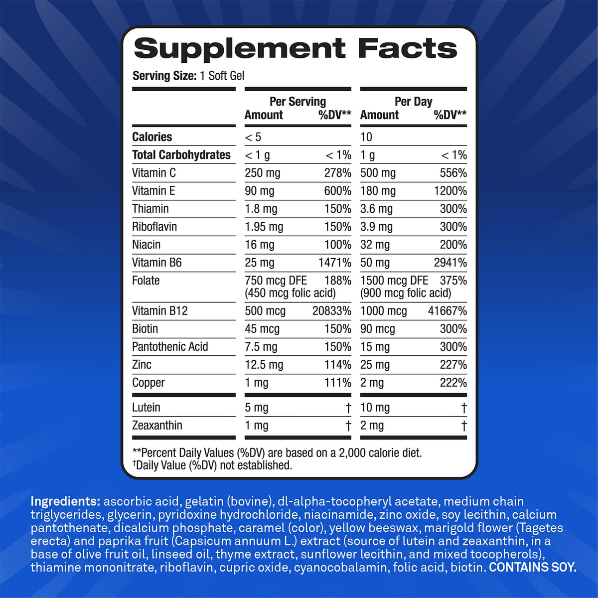 daily eye supplement with antioxidants