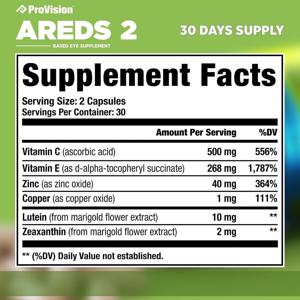 Daily eye vitamin supplement