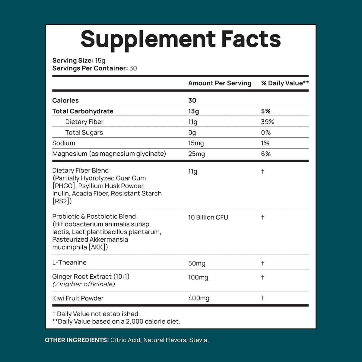 Daily fiber and probiotics in sticks