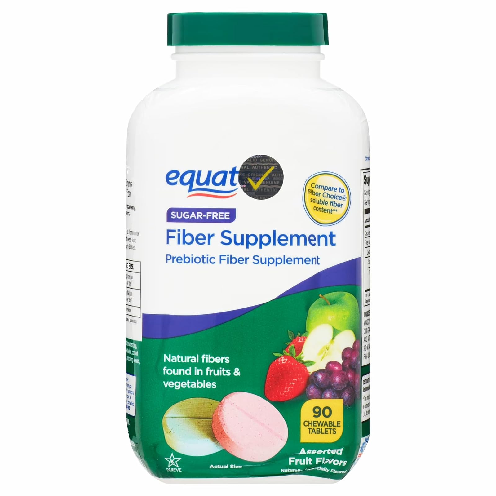 Daily fiber supplement chewable tablets