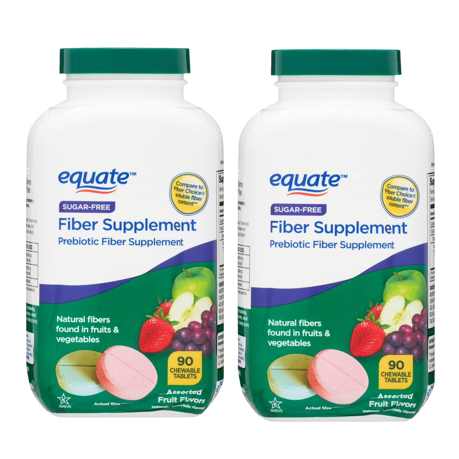 Daily fiber supplement chewable tablets