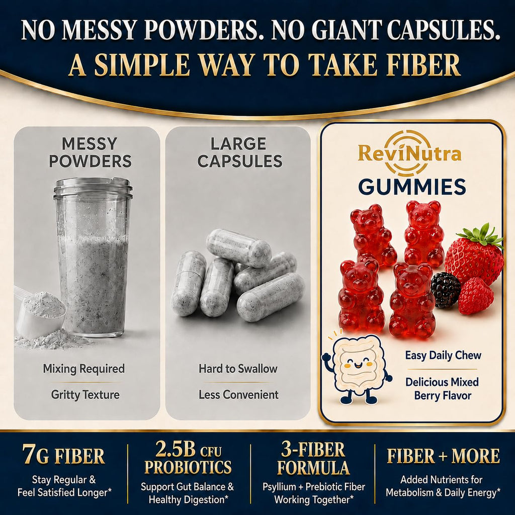 Daily fiber supplement for gut health