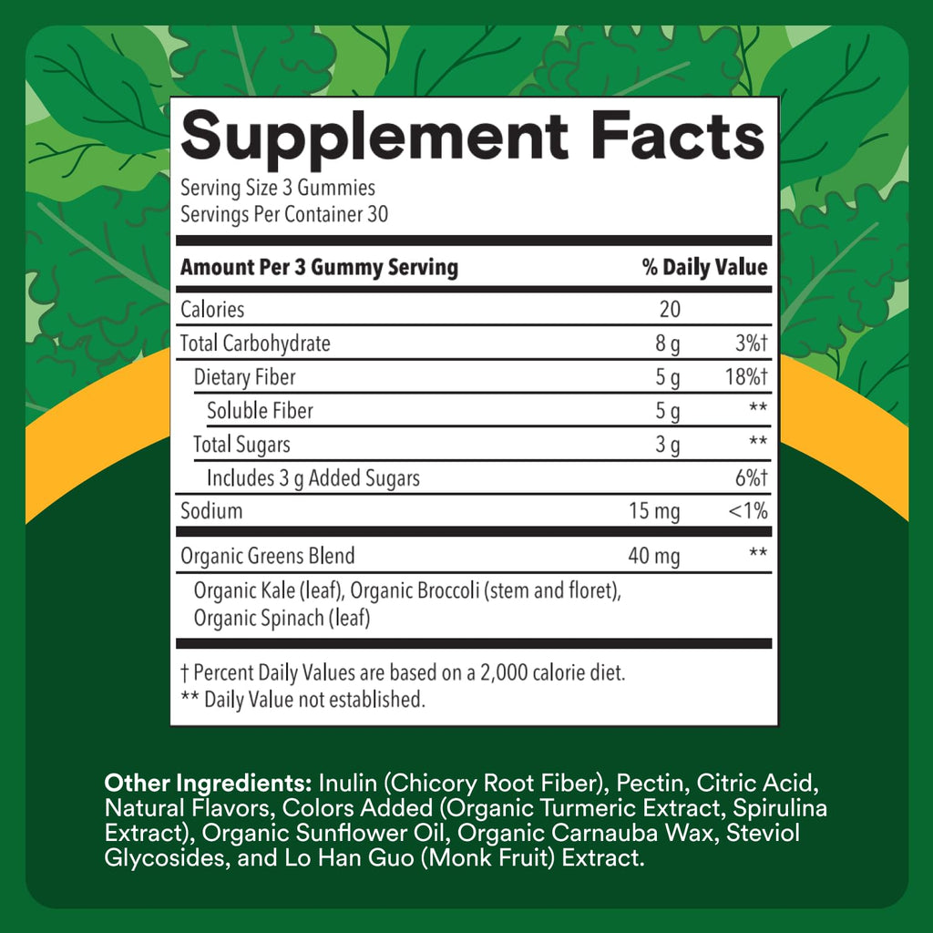 Daily fiber supplement for gut health